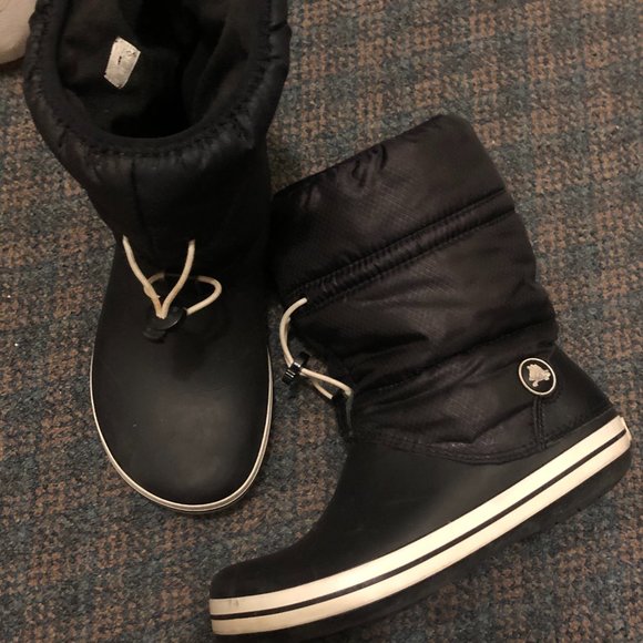 CROCS | Shoes | Crocs Winter Puff Boots In Blackcharcoal | Poshmark